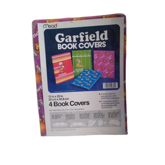 Accents | Vintage Garfield Book Covers 4 Count 13by 2 | Poshmark